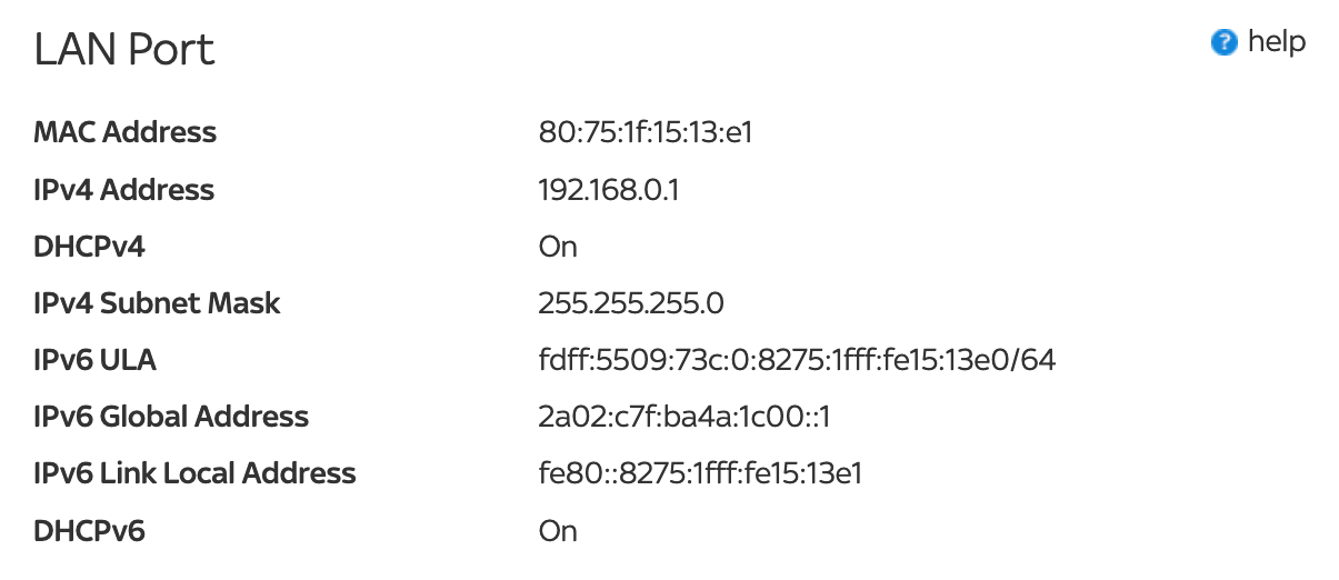 Maintenance | Router Status